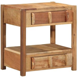 vidaXL Vidaxl - Table dappoint avec tiroir Marron 43 x 32 x 46 cm