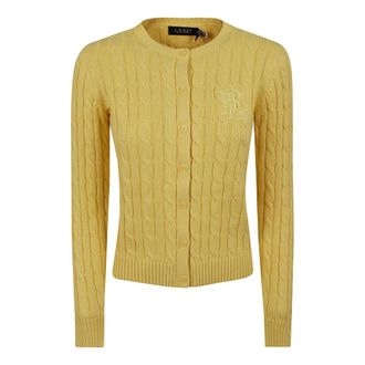 Ralph Lauren Femme, Pulls, Jaune, Taille: 42 FR Ralhan Long Sleeve Cardigan