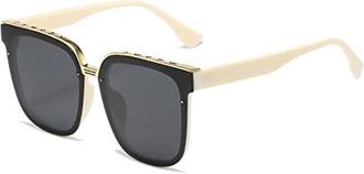 Generic Lunettes de soleil carrées pour tir de rue en plein air, vacances, décoration de plage pour hommes et femmes (couleur : D, taille : moyen) 2026