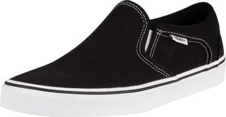 Vans Asher Unisex Sneaker, Canvas Black White, 44.5 EU