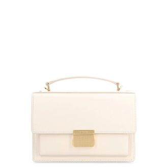 Golden Goose Femme, Sacs, Blanc, Taille: ONE Size Sac bandoulière en cuir avec fermoir à pression