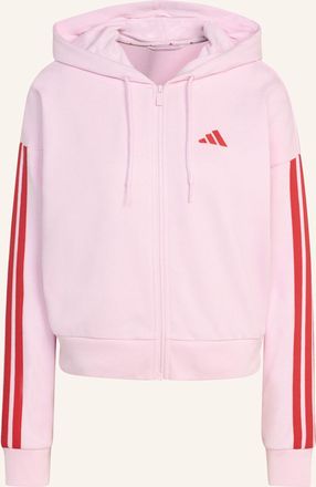 adidas Essentials 3-Streifen French Terry Kapuzenjacke pink