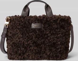 HUGO BOSS Umh&auml;ngetasche mit weichem Teddyfell-Design