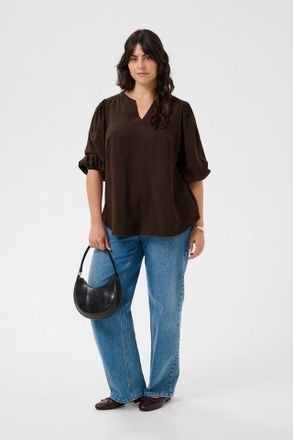 Kaffe Curve Langarmbluse Langarm-Bluse KCalberte Gro&szlig;e Gr&ouml;&szlig;en