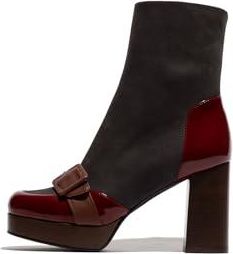 FLY London Femme EFOL352FLY Fashion Boot, INT. Rouille/Gris/Cognac, 38 EU