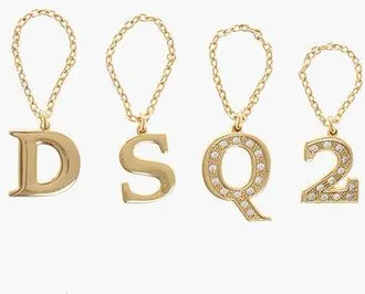 Dsquared2 Brass Ring with Charms size S