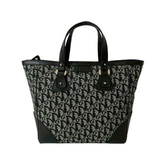 Dior Pre-owned Trotter Canvas Leder Handtasche - - Pre-owned - Damen - Schwarzk - ONE SIZE