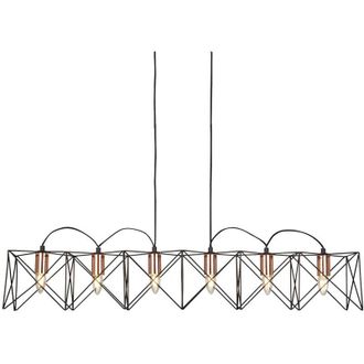 Searchlight Searchlight - Cage suspension cuivre noir salon plafonnier noir cuivre