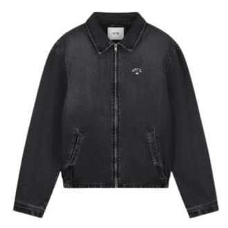 Arte Veste Classique en Denim D&eacute;lav&eacute; - Homme - Vestes - Noir - Taille: L