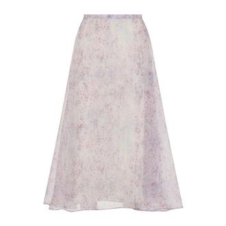 Alberta Ferretti Bedruckter Organza-Midirock - - Skirts - Damen - Rosa - M