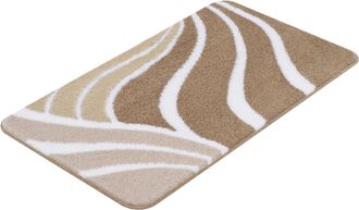 Kleine Wolke Badteppich Flame, 80x140 cm, Taupe