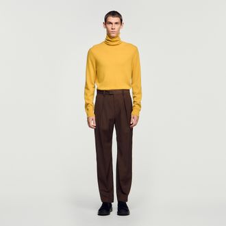 Sandro Pantalon large en laine
