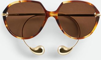 Bottega Veneta Lunettes De Soleil Carr&eacute;es Drop - Bottega Veneta