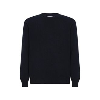 D4.0 Pullover mit Rundhalsausschnitt - - Knitwear - Herren - Blau - L