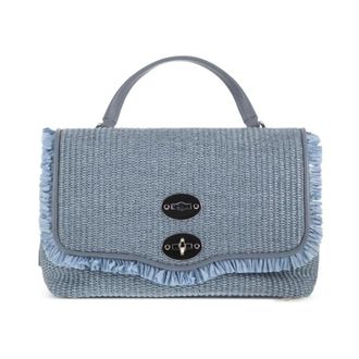 Zanellato Femme, Sacs, Bleu, Taille: ONE Size Postina Vimini Frangia