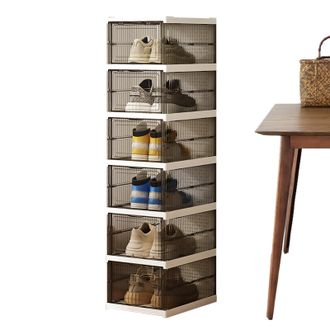 Generico Schuh-Organizer - Faltbarer Schuhaufbewahrungsbeh&auml;lter - Faltbare und stapelbare Schuhbox f&uuml;r Zuhause, Schlafzimmer, B&uuml;ro, Flur