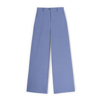 Motivi Palazzo-Hose aus Leinenmischung - - Trousers - Damen - Blau - M