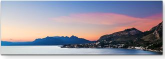 Paul Sinus Art Leinwandbilder | Bilder Leinwand 150x50cm ein Italienischer Sonnenuntergang