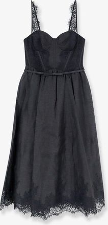 Zimmermann Valiant midi dress in linen and silk blend - ZIMMERMANN - gender_Woman