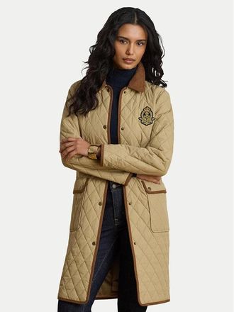 Lauren Ralph Lauren &Uuml;bergangsjacke Crested 3/4 Quilt 297P18059002 Beige Regular Fit