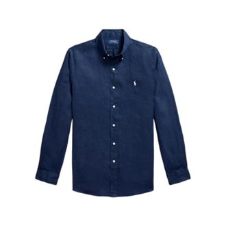 Polo Ralph Lauren Homme, Chemises, Bleu, Taille: 2XL Linen Shirt