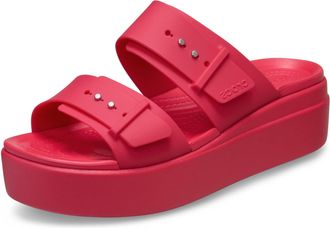 Crocs Damen Brooklyn Buckle Low Wedge Sandal, Digital Raspberry, 34/35 EU