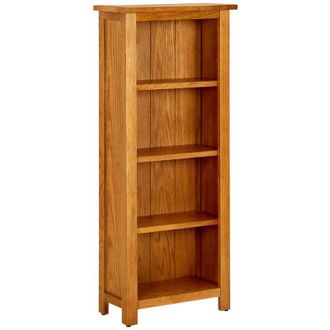 vidaXL Vidaxl - Biblioth&egrave;que &agrave; 4 niveaux 45x22x110 cm Bois de ch&ecirc;ne massif