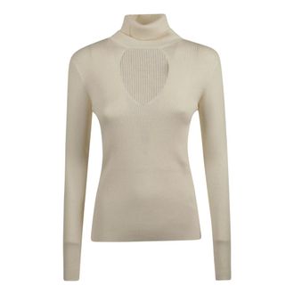P.A.R.O.S.H. P.a.r.o.s.h., Femme, Pulls, Beige, Taille: 42 FR Leila Turtle Neck Sweater
