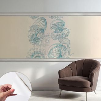 Tulup Carta Da Parati Autoadesiva Moderna - Fotomurale - Lavabile - Ufficio - Design Moderno - Meduse Marine 250x104 Cm