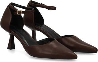 Shoes & Blues Stiletto pour femme avec talon fin. Fermeture à boucle, pointe fine. Idéal pour lhiver automne., marron, 40 EU