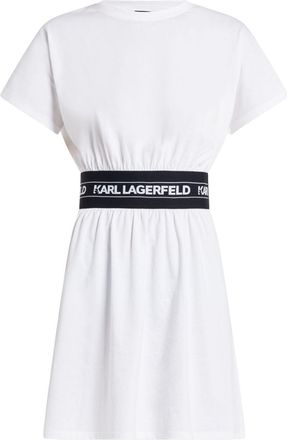 Karl Lagerfeld T-Shirtkleid mit Logo-Streifen - Weiß