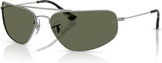 Ray-Ban Rb3780 Sonnenbrillen Gunmetal Fassung Gr&uuml;n Glas Polarisiert 63-16