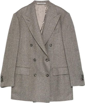 Tagliatore Herringbone Double-breasted Jacket
