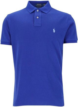 Polo Ralph Lauren Individuell tailliertes Baumwoll-Piqu&eacute;-Poloshirt - - Tops - Herren - Blau - M