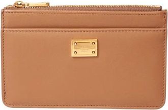 Dolce & Gabbana Portemonnaie - Caramel Color Plonge Leather Card Holder - Gr. unisize - in Braun - f&uuml;r Damen