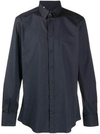 Dolce & Gabbana chemise &agrave; col pointu - Bleu