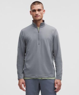 lululemon Soft Jersey Oberteil mit halblangem Reißverschluss für Männer - Größe 2XL in Solar Grey