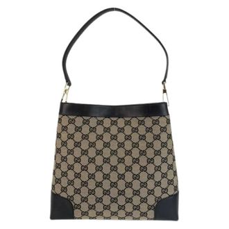 Gucci Pre-owned GG Canvas Leder Schultertasche - - Pre-owned - Damen - Beige - ONE SIZE