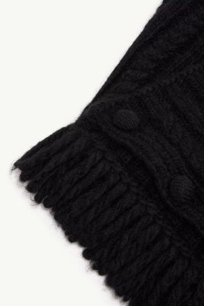 Moncler Quilted Wool Scarf - Black