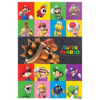 Reinders Poster, Super Mario - characters, Kinderzimmer, Poster, Wanddeko, Room Decor, 150 gr. gl&auml;nzend Bilderdruckpapier, Mehrfarbig, 91,5 x 61