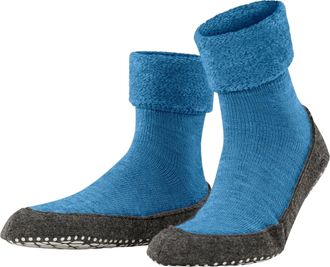 Falke Herren Stoppersocken Cosyshoe M Hp Wolle rutschhemmende Noppen 1 Paar, Blau Blue Sky 6749, 37/38 EU