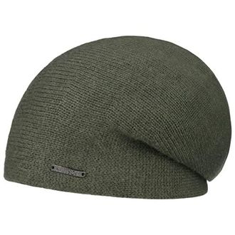 Stetson Bonnet Shirley en Cachemire Femme/Homme - Oversize pour Femme b&eacute;ret Hiver Automne-Hiver - Taille Unique Olive