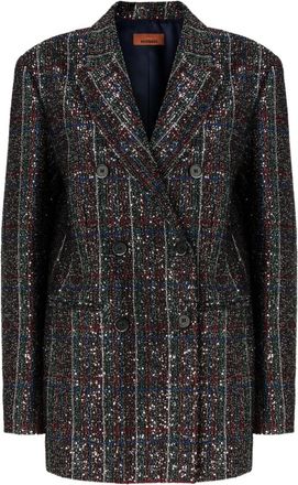 Missoni blazer croisé à sequins - Noir
