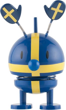 Hoptimist Schweden Fanartikel, Glücksbringer, Olympia Deko, Klapphut Deko mit schwedischer Flagge, Fanartikel Fussball, 6,7 x 5,9 x 9,5 cm, Small, Blaue, 1 Stüc