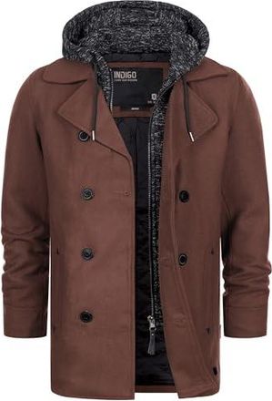 Indicode Hommes Cliff Coat | Manteau court à col montant Demitasse M