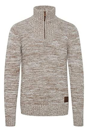 Solid SDPhilostrate Homme Pull en Maille Troyer Pull &agrave; Grosse Maille avec col Troyer 100% Coton Regular Fit, Taille:XL, Couleur:Dune (5409)