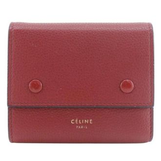 Celine Portefeuille en cuir Pre-owned - Femme - Pre-owned - Rouge - Taille: ONE Size