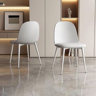 M&S Collection Lot de 2 chaises repas 51x44x81 cm blanc - JASMI