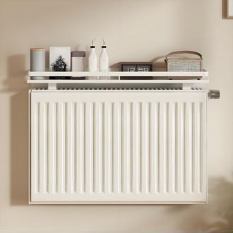 Generic Heizk&ouml;rperhalterung Ohne Bohren Regals Aus Aluminiumlegierung Langes Heizk&ouml;rperregal mit 3D Seitenschutz Sofa R&uuml;ckwandregal mit Heizk&ouml;rperdekoration(1