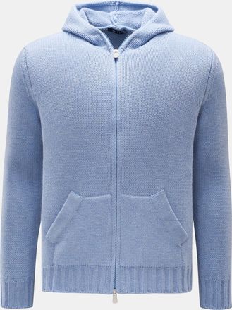 04651/ Herren - Strickjacke Blended Full Zip hellblau